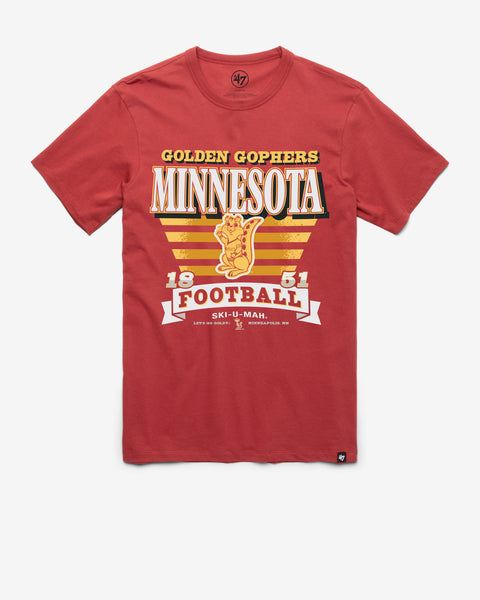 MINNESOTA GOLDEN GOPHERS VINTAGE STRIPE SPLASH '47 FRANKLIN TEE