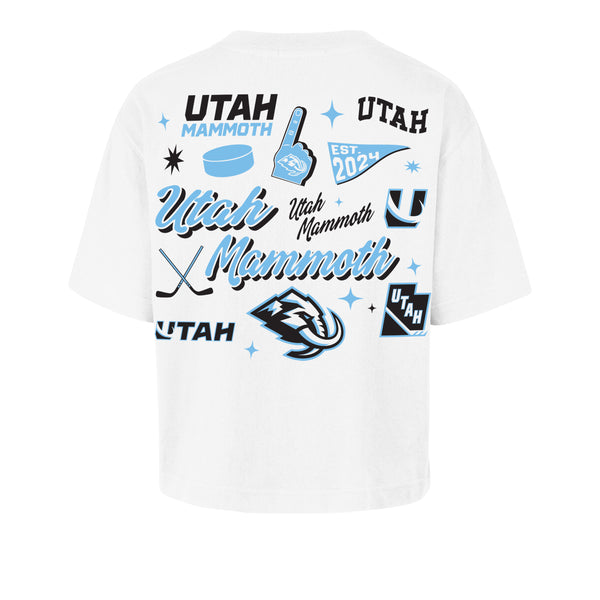 UTAH MAMMOTH COLLAGE SCRIPT '47 REED CITY TEE WOMENS